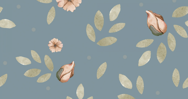Little boho flowers blue Wallpaper - Little boho flowers blue Wallpaper